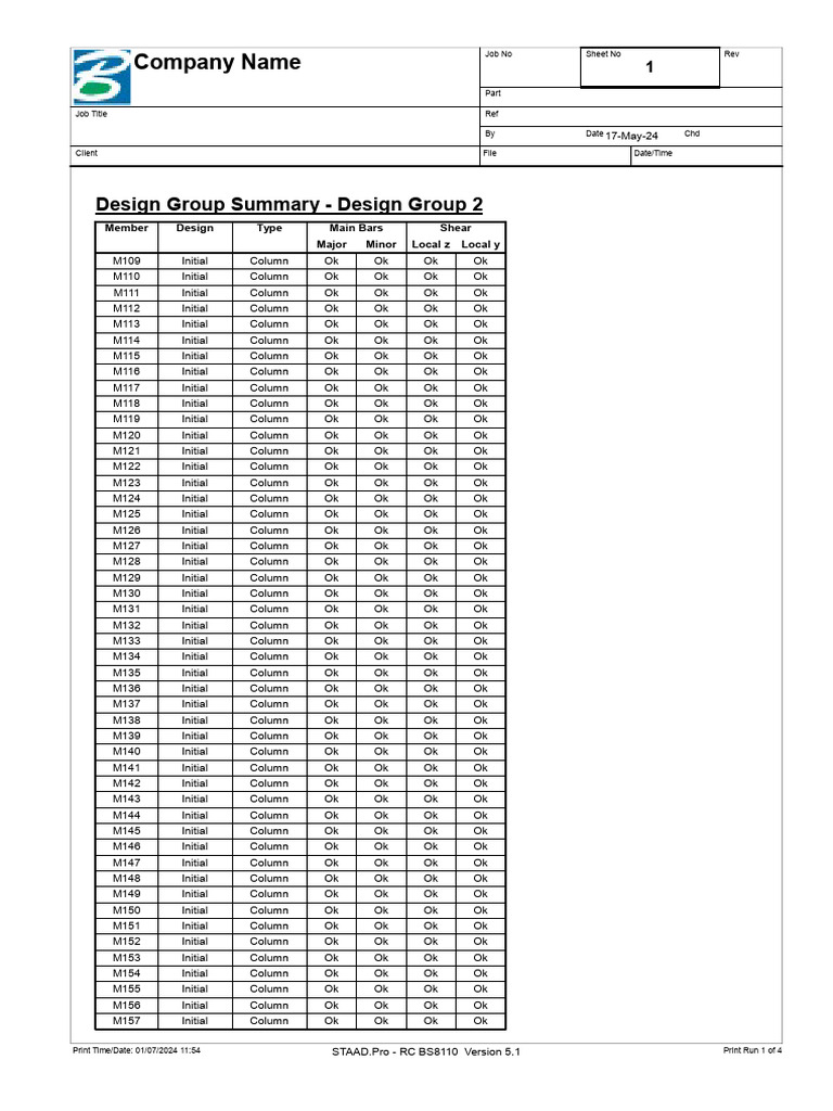 Design Group Summary Column | PDF