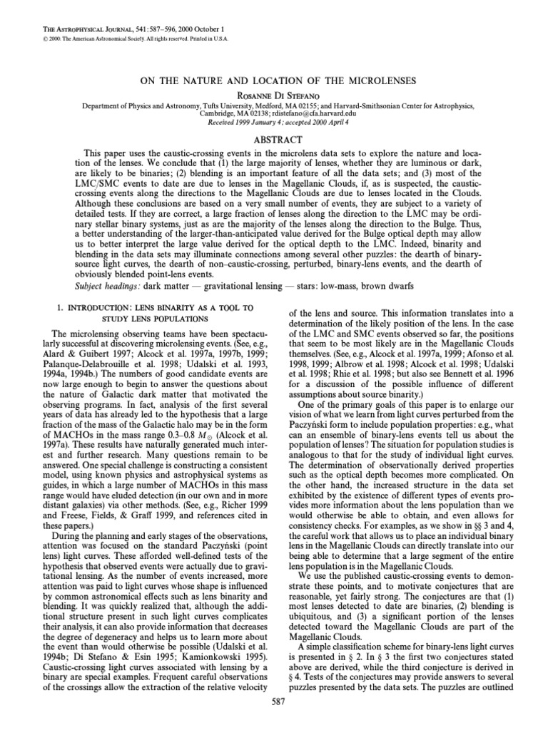 Distefano 2000 | PDF | Astronomy | Astronomical Objects