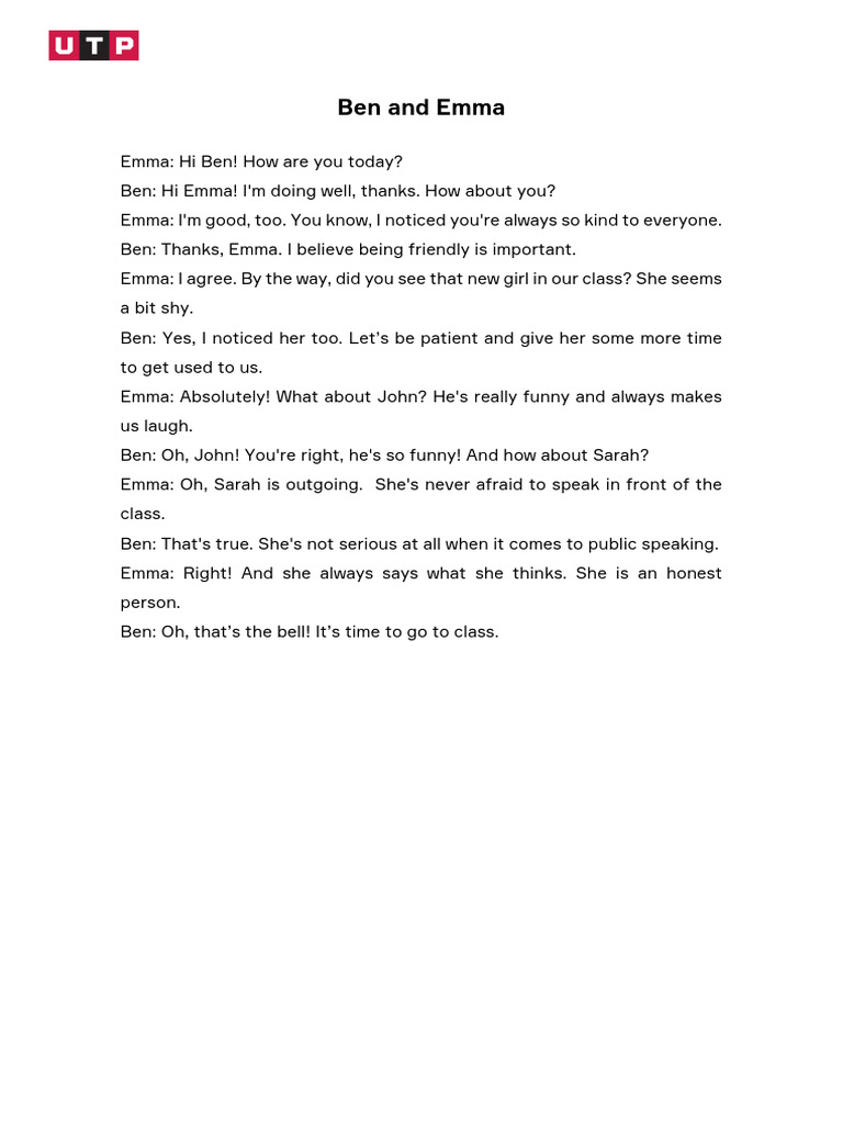 Week 3 - Script - Ben and Emma | PDF