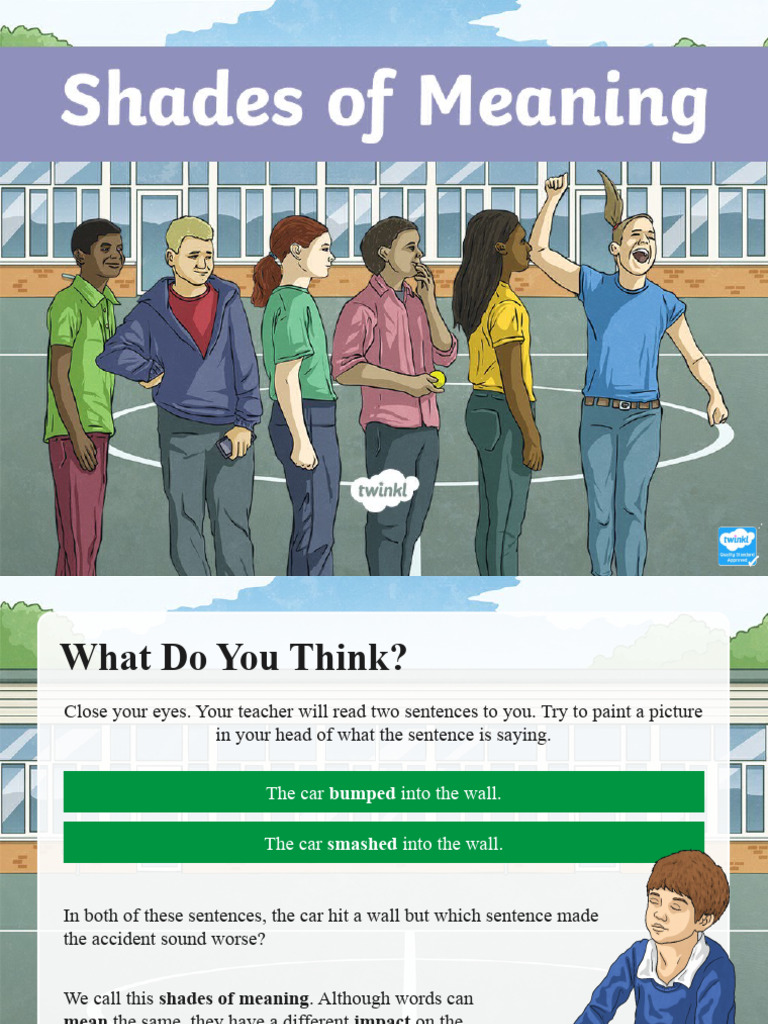 Shades of Meaning For Lower Primary | PDF