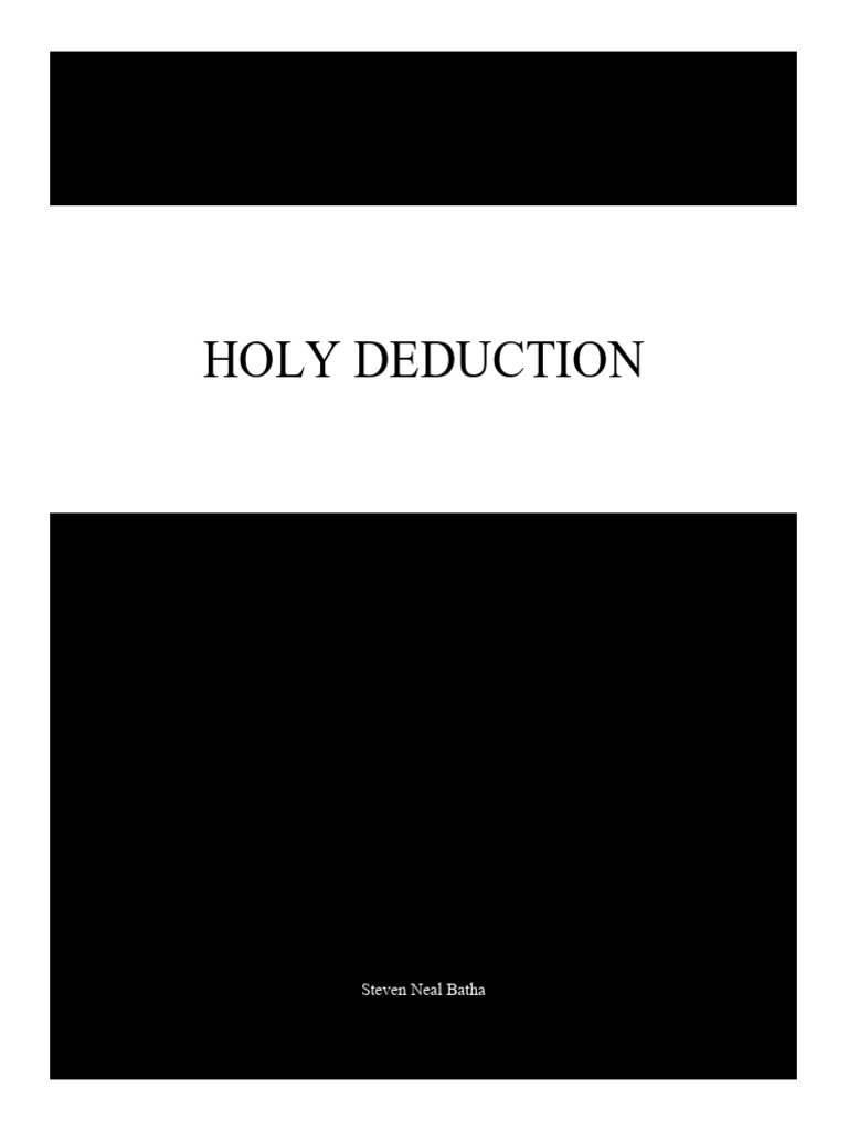 Holy Deduction | PDF | Truth | Mathematics