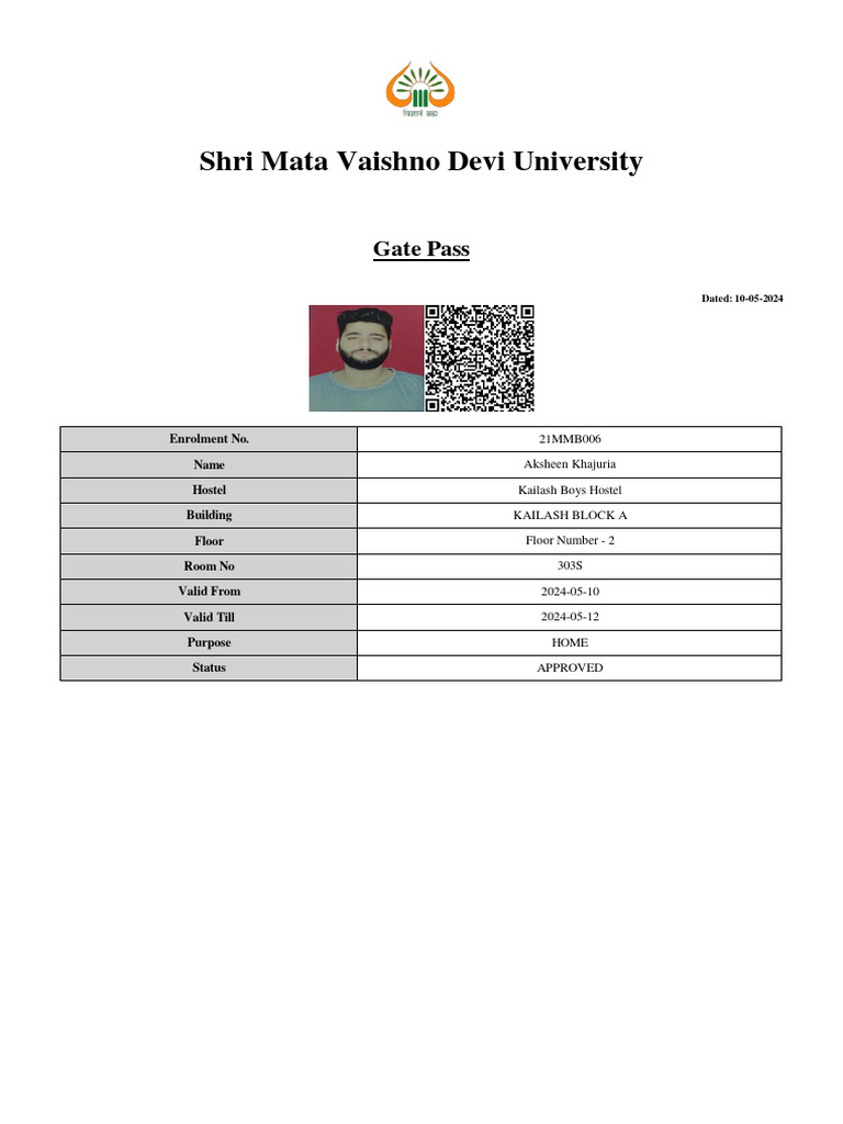 Aksheen Gatepass | PDF
