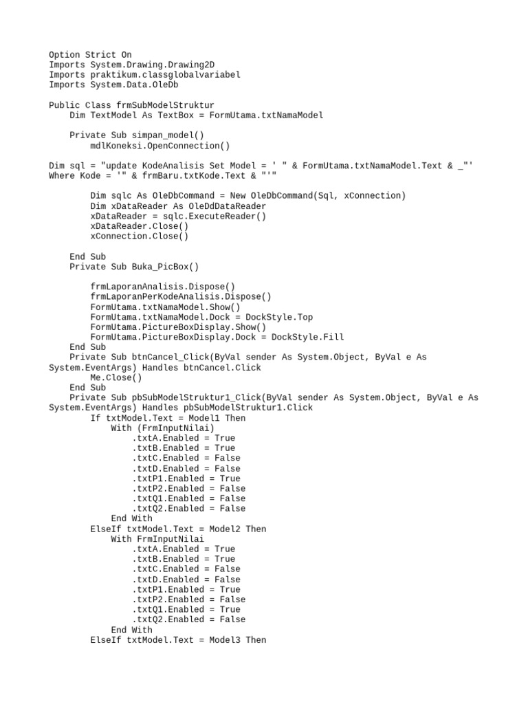 4 frmSubModelStruktur | PDF | Computing | Data Management