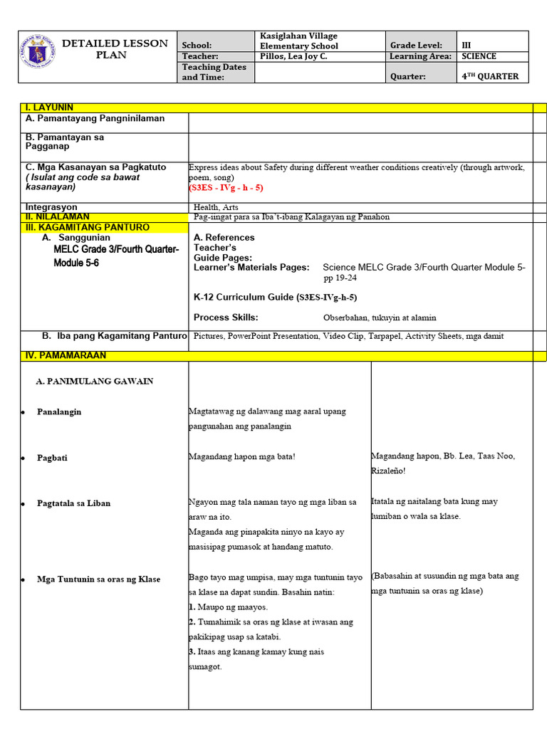 Pillos DLP in Science Finalll Na Talaga | PDF