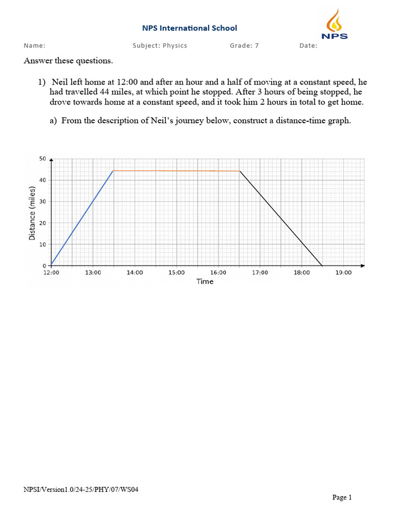 Grade 7 Physics Worksheet | PDF
