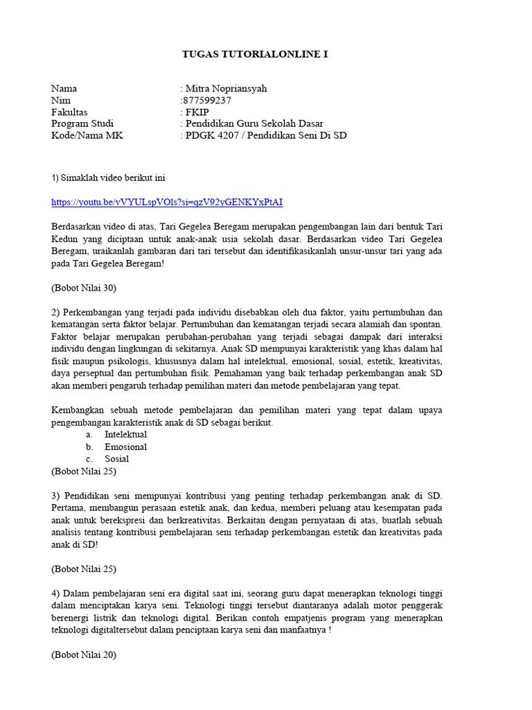 Tugas 1 Tuton | PDF