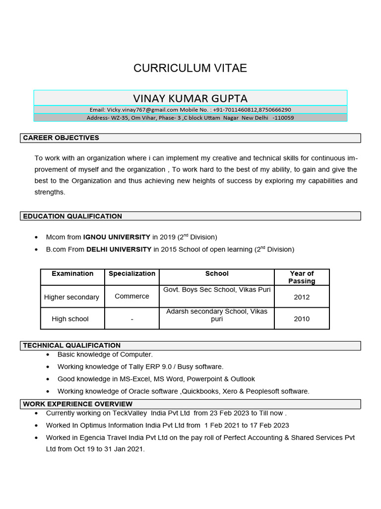Resume Updated 1 | PDF | Accounts Payable | Taxes Resume Updated 1 | PDF | Accounts Payable | Taxes
