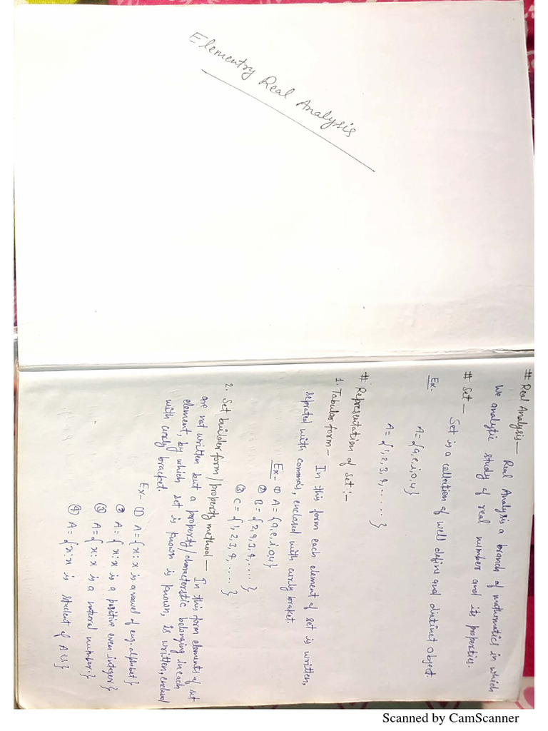 Real Analysis BSC 1st Year Maths Notes | PDF