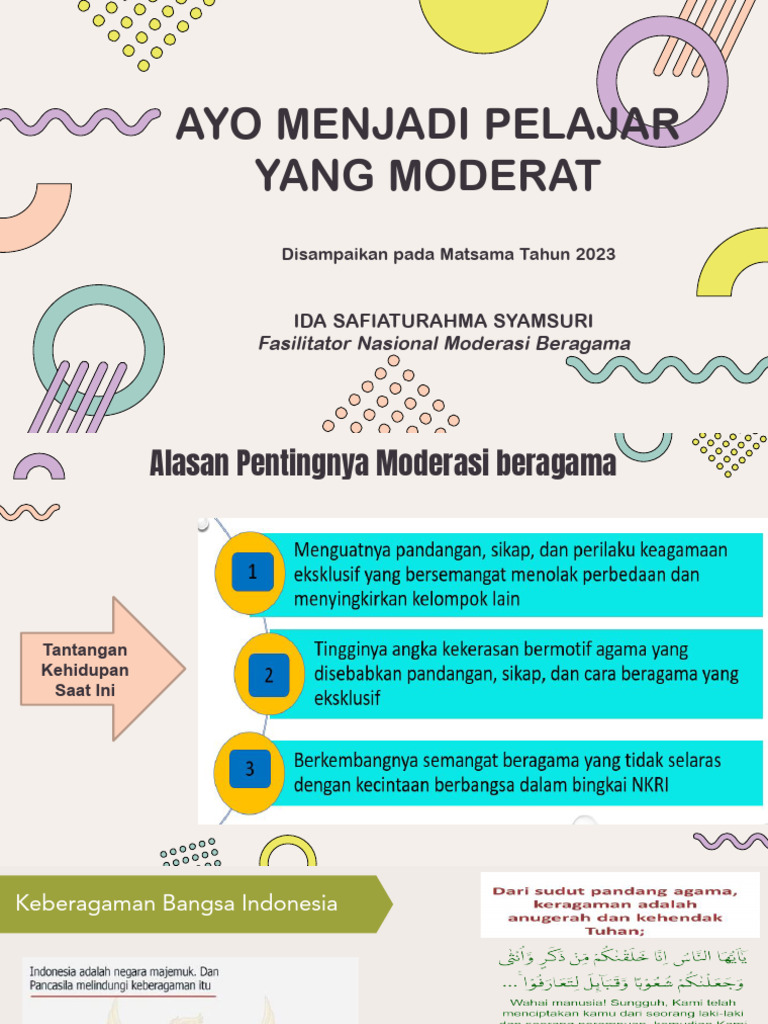 5. Contoh Ppt Penguatan Moderasi Beragama Untuk Siswa.pptx | PDF