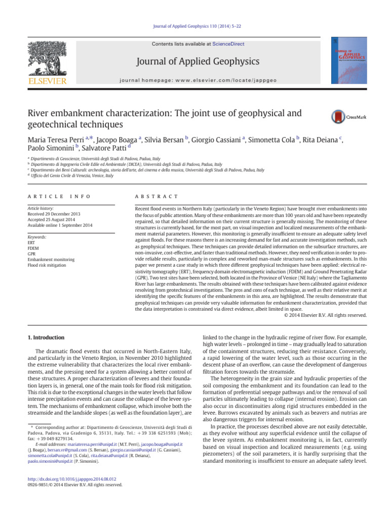 Geophysics X Geotechnic | PDF | Geotechnical Engineering | Levee
