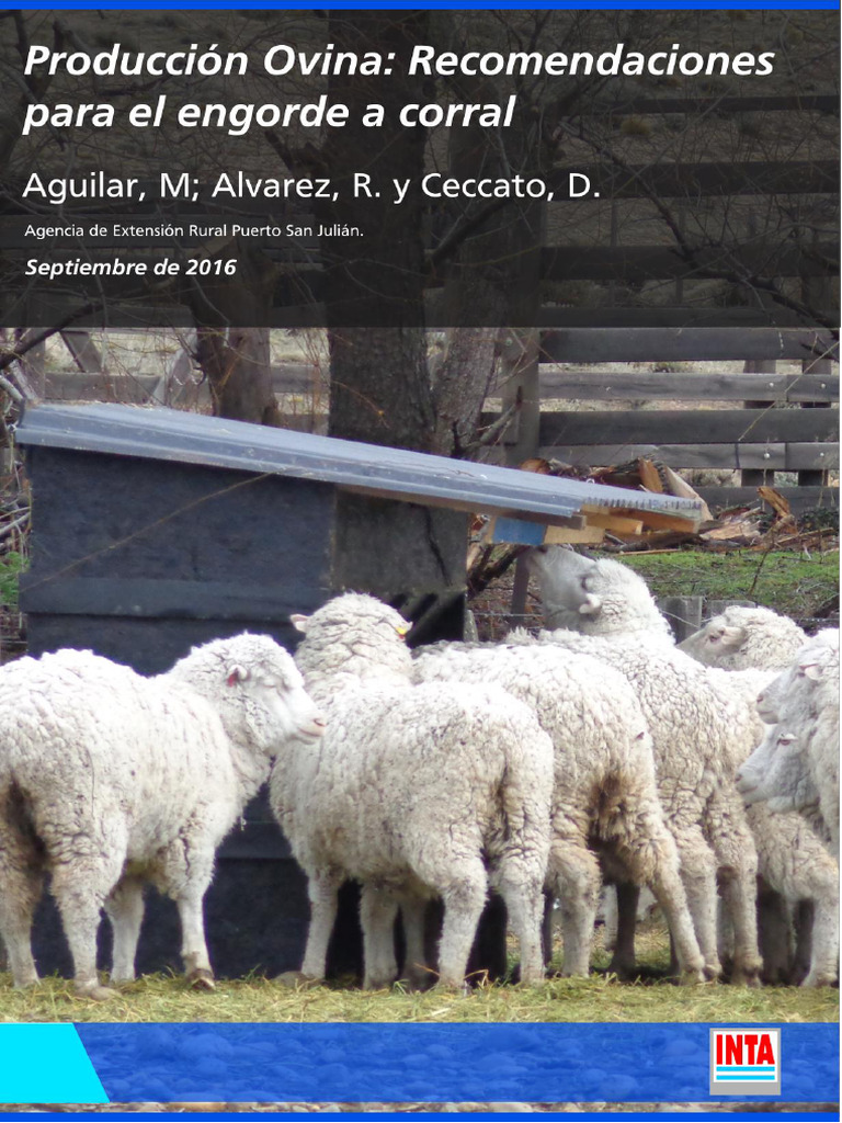 INTA CRPatagoniaSur EEASantaCruz Aguilar MJ Produccion Ovina Recomendaciones para Engorde A ...