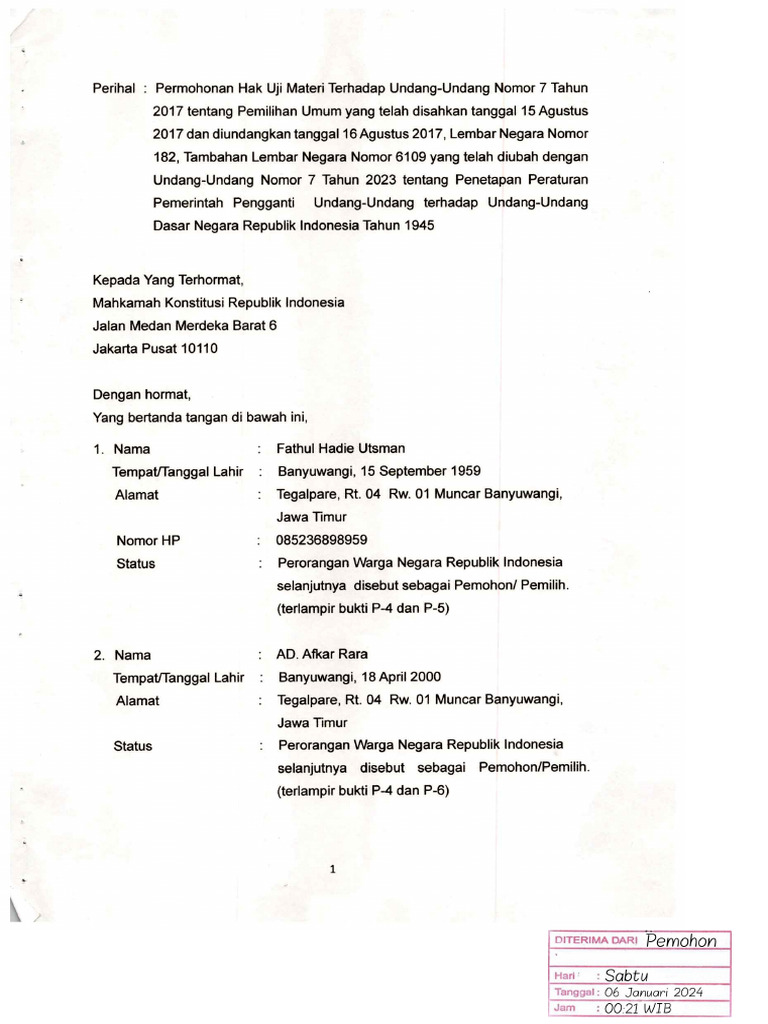 Permohonan_3405_3239_Permohonan | PDF