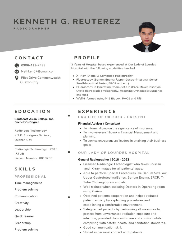 Kenneth - CV (1) | Download Free PDF | Radiology | Radiography