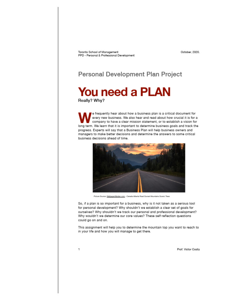 Personal Development Plan Project-1 | Download Free PDF | Goal | Cognition