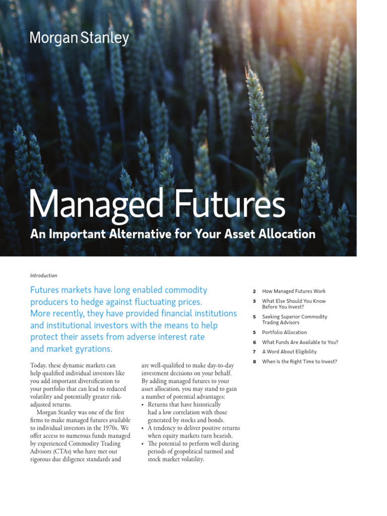 Managed Futures An Important Alternative For Your Asset Allocation ...