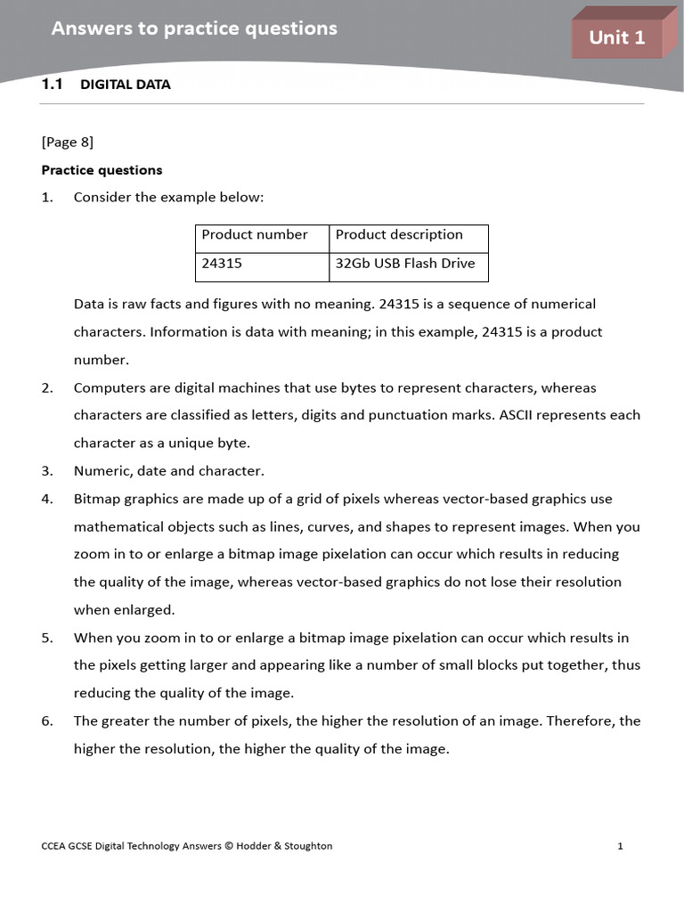 GCSE Digital Tech Practice Q&A | PDF | Computer File | Operating System