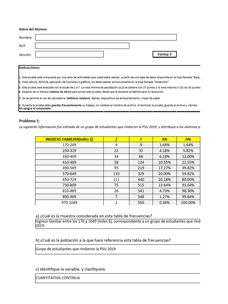 P1 Estadistica F3 | PDF | Teoría estadística | Estadísticas descriptivas
