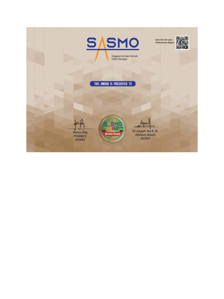 CHỨNG CHỈ SASMO 2024 | PDF