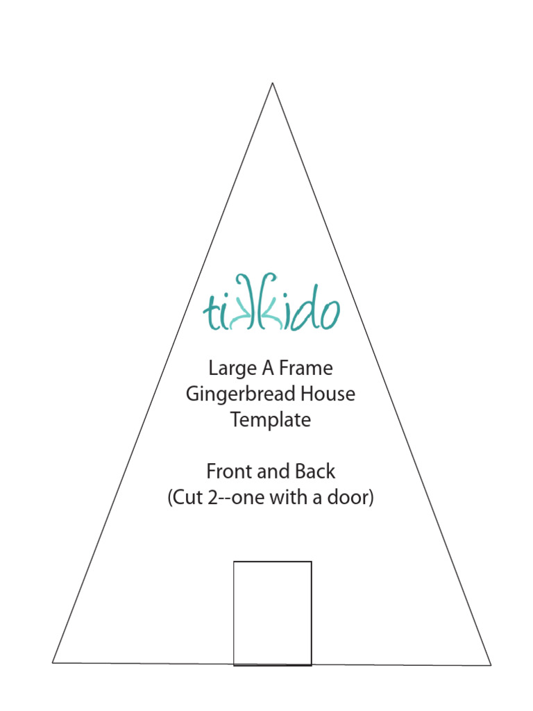 LARGE Gingerbread House Template | PDF