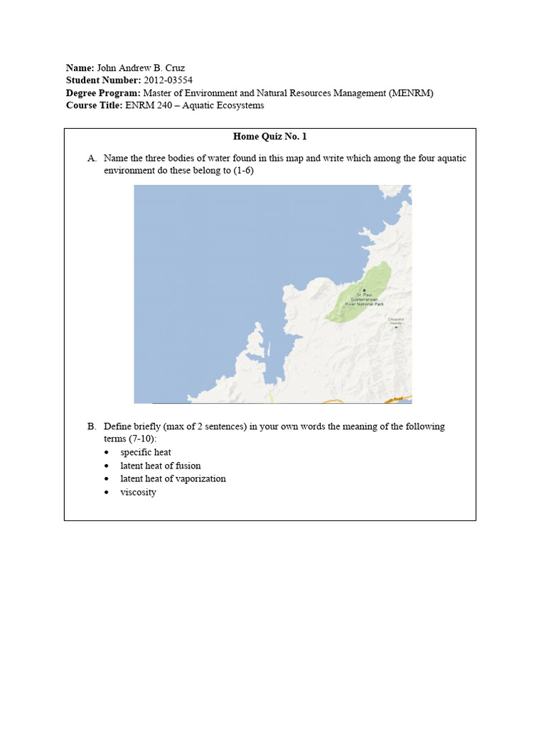 Aquatic Ecosystems Quiz | PDF | Science & Mathematics