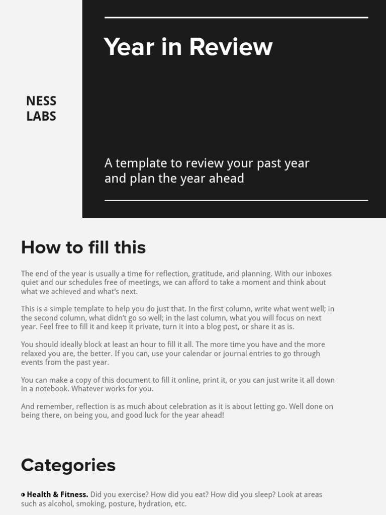 Year-End Reflection Template | PDF | Learning | Knowledge