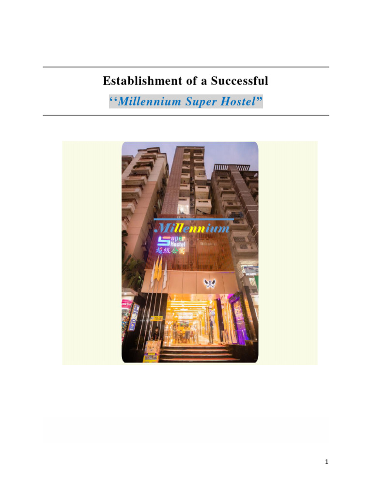 Millennium Super Hostel 1 | PDF | Pricing | Hostel