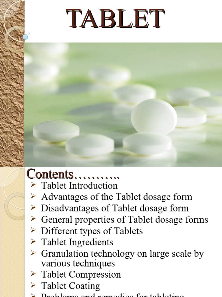 Tablet Total | PDF | Tablet (Pharmacy)