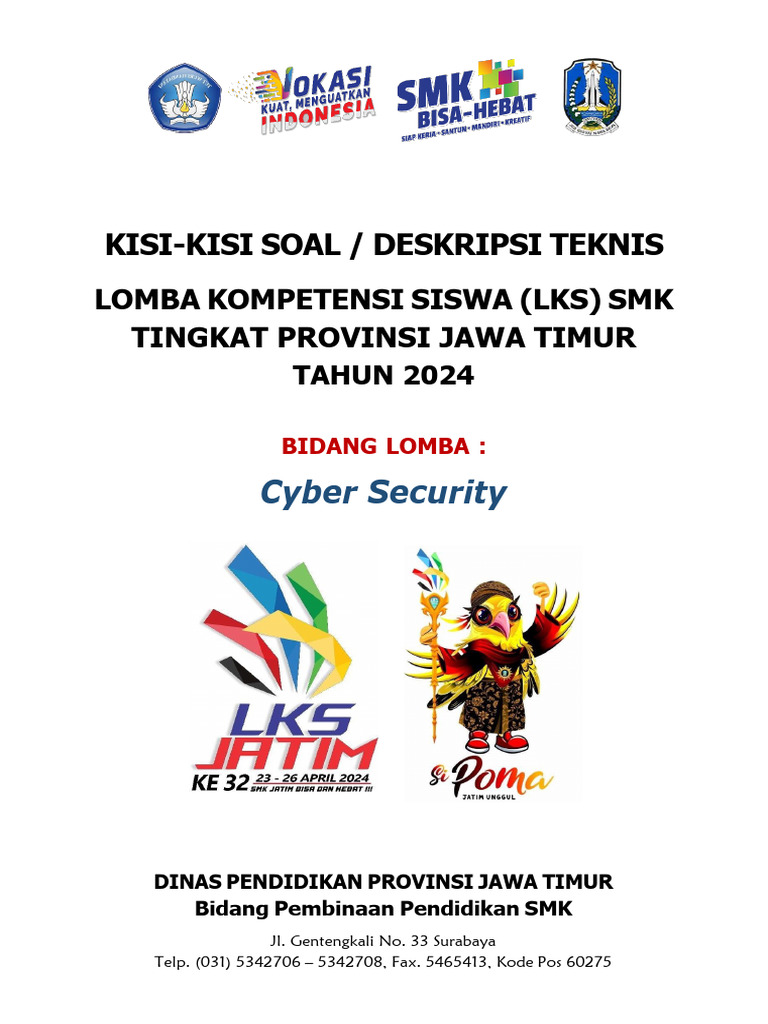 17 Cyber Security - Kisi2 Deskripsi Teknis LKS SMK Tk. Jatim 2024 | PDF | Seni | Teknologi ...