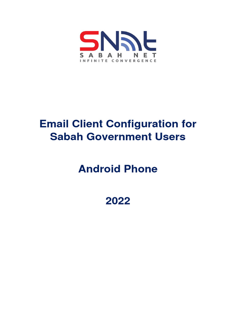 Sabah Gov Email Setup for Android | PDF | Gmail | Microsoft Outlook