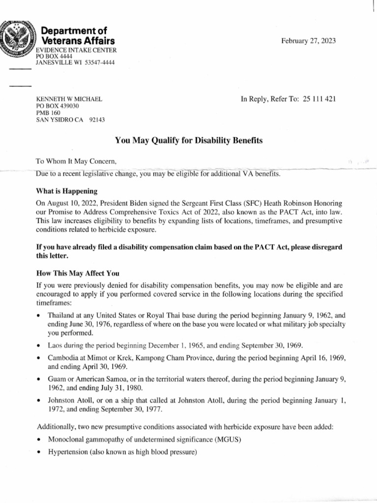 VA Disability Benifits - 20230307 - 0001 | PDF | United States ...