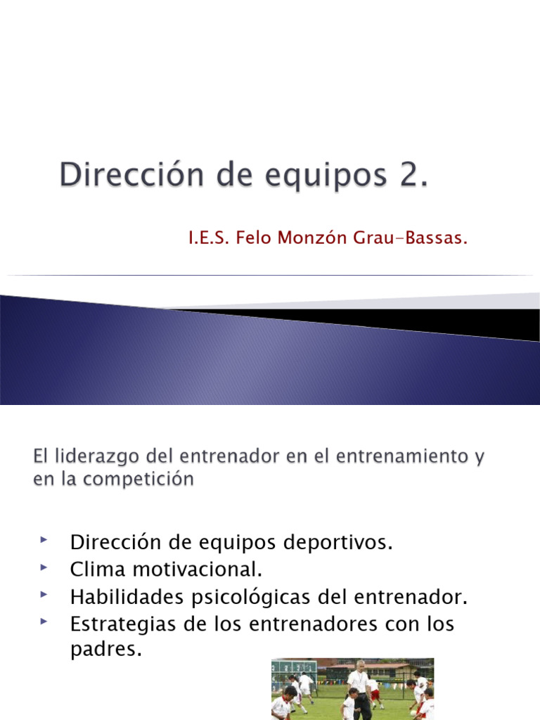 Dirección Equipos 2 Liderazgo | PDF | Liderazgo | Cohesión grupal