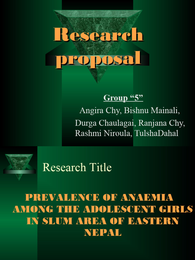 Researchproposalanemia 131030065953 Phpapp01 | PDF | Sampling (Statistics) | Methodology