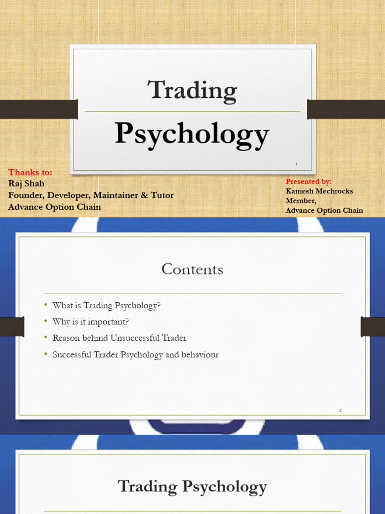 Trading Psychology PPT Nifty | PDF | Risk | Emotions