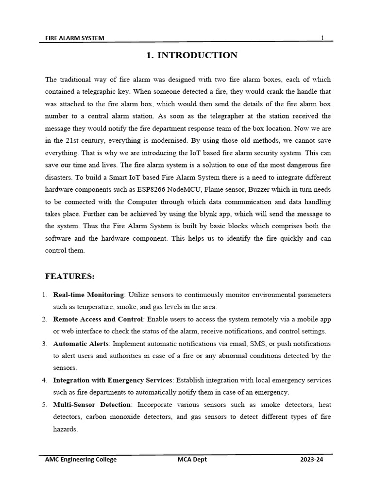 Iot Report | PDF | Internet Of Things | Security Alarm