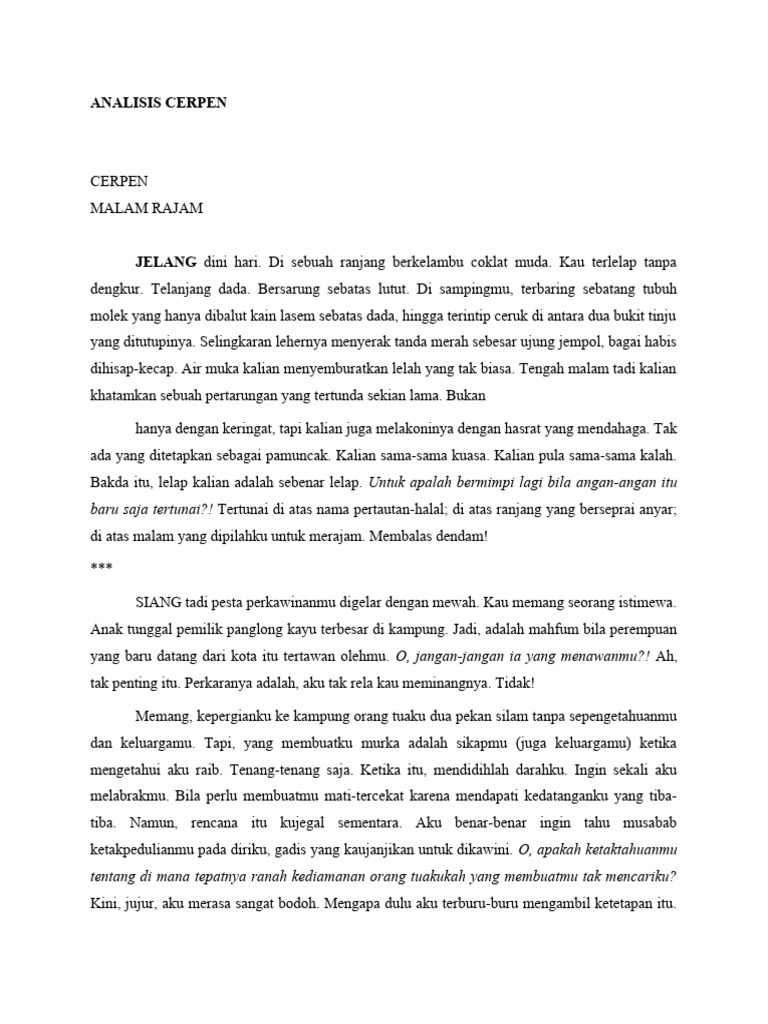 Cerpen 1 | PDF