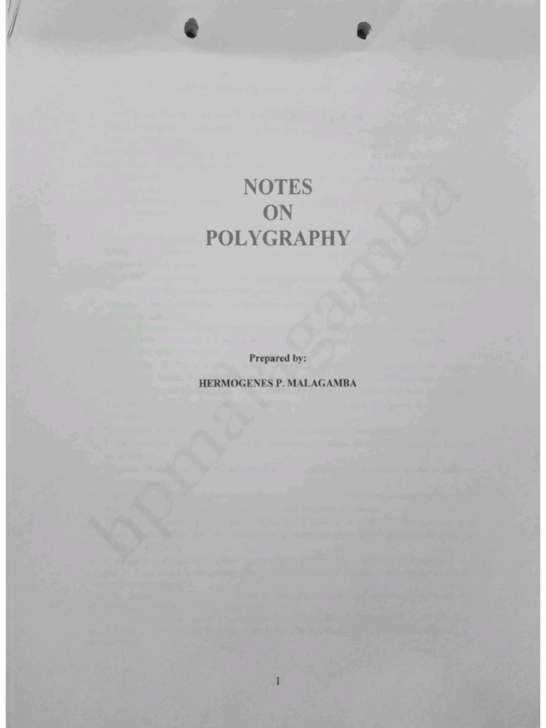 Forensic 5 Polygraph | PDF