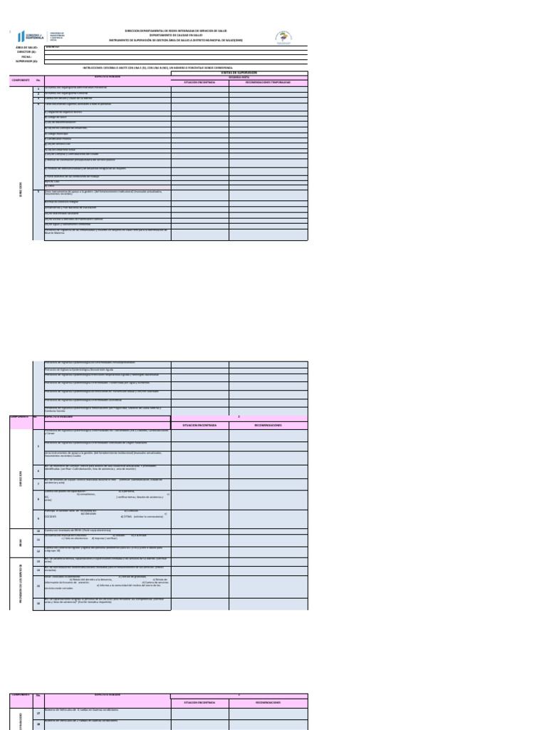 Instrumento de Supervision Programas Prioritarios | PDF | Presupuesto | Saneamiento