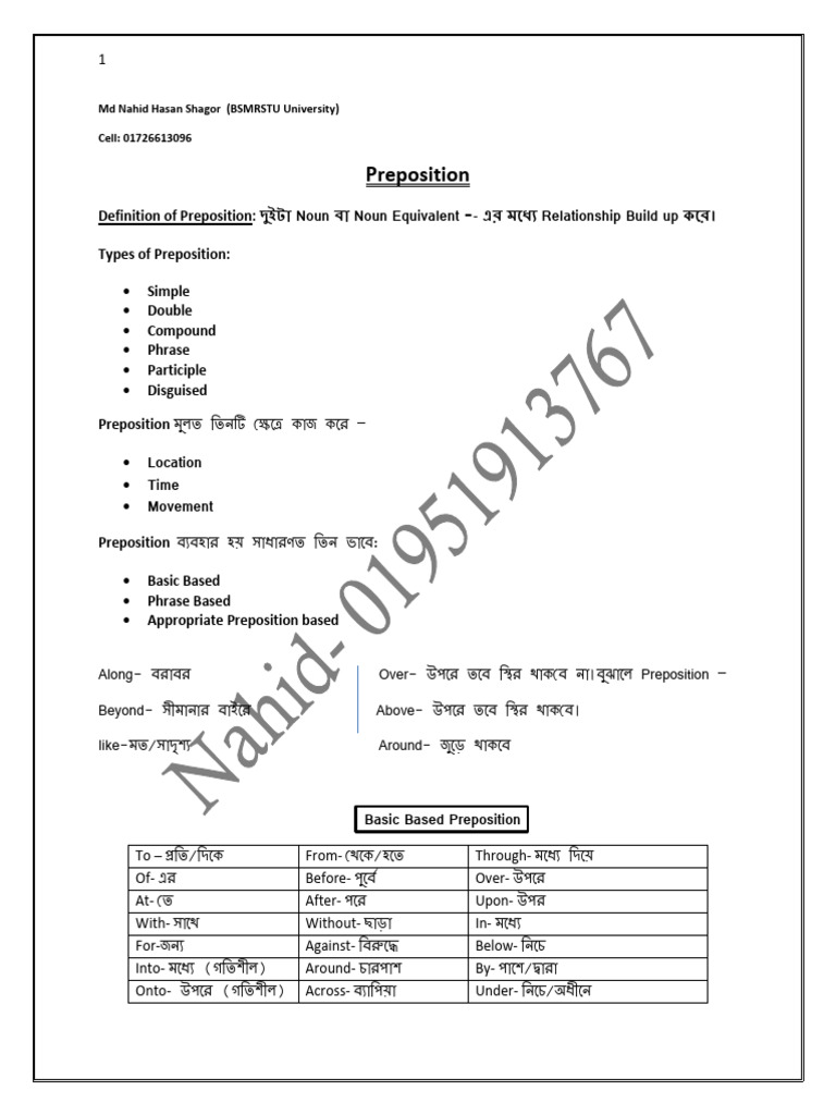 Preposition Pdf Preposition And Postposition Semantic Units
