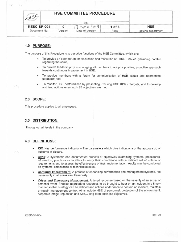 Circular #6-HSE Committee | PDF