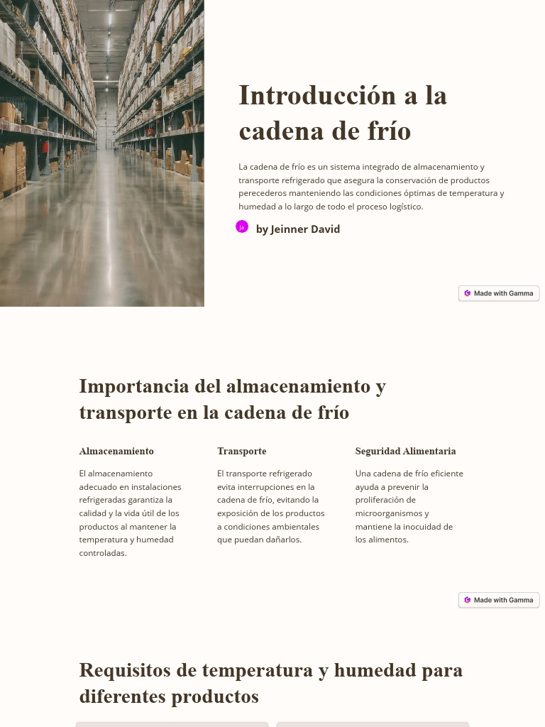 Introduccion a La Cadena de Frio | PDF