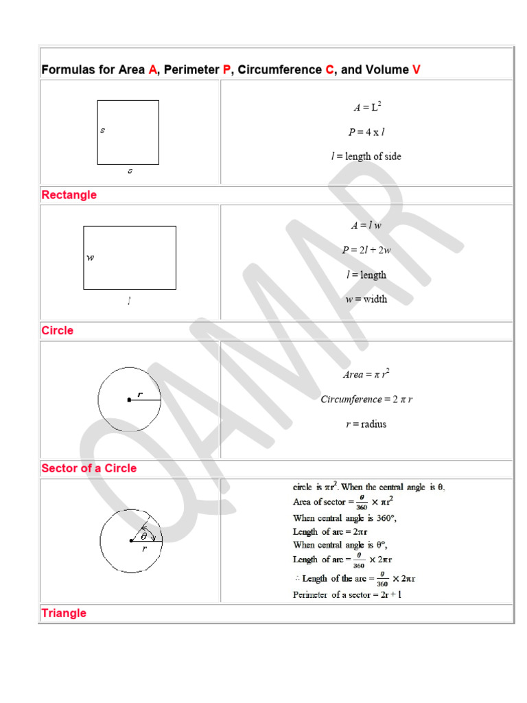 Area and Volume Qamar | PDF | Area | Sphere