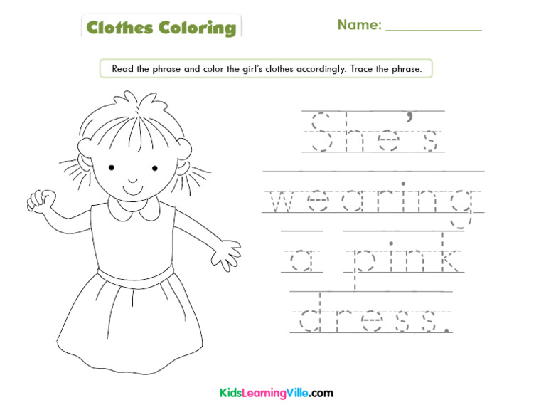 Kids' Clothes Coloring Activity | PDF