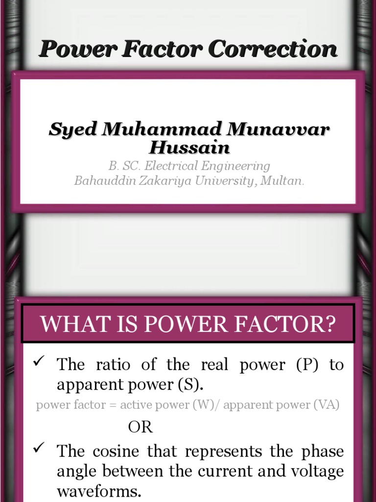 Power Factor Correction | Ac Power | Electronic Engineering
