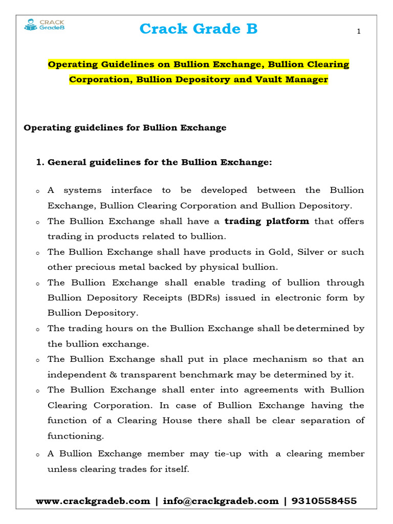 Bullion Circular Lyst2466 | PDF | Clearing (Finance) | Margin (Finance)