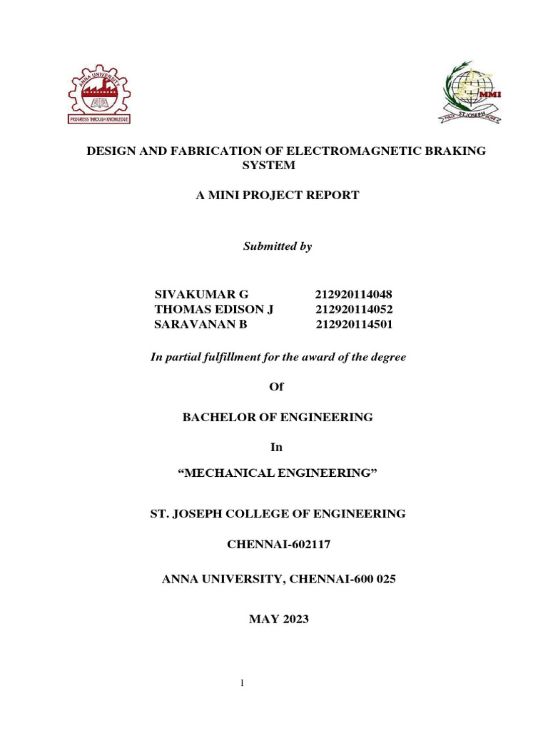 Edison Proj 1 | PDF | Brake | Wheel
