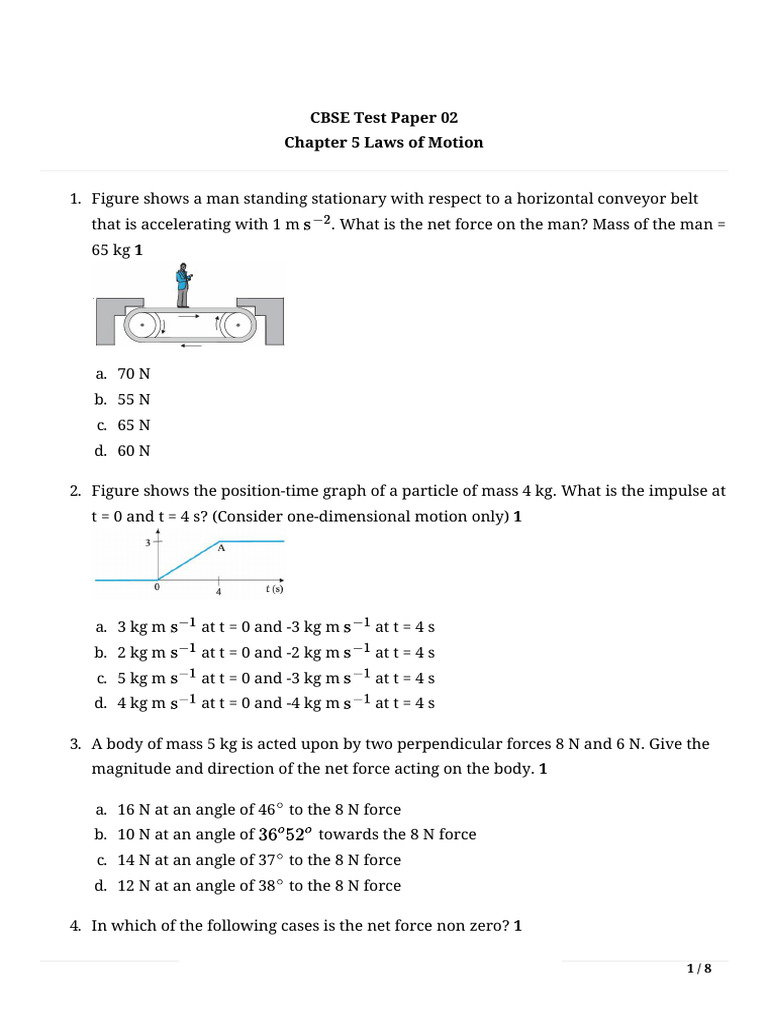 LawsofMotion Paper 02 | PDF | Force | Weight