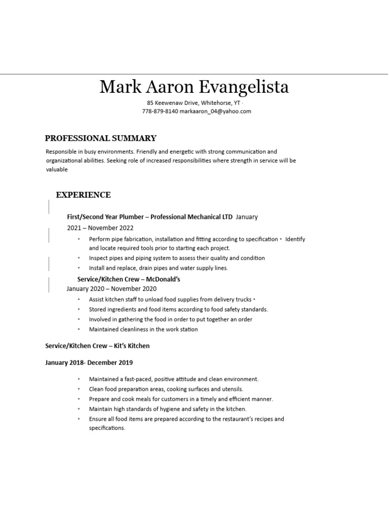 Mark Resume | PDF | Home & Garden | Technology & Engineering