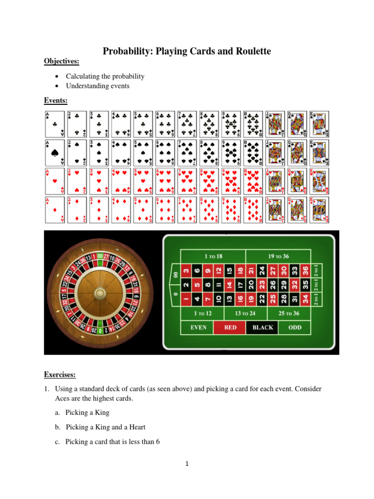 Probability Cards and Roulette | PDF | Teaching Methods & Materials