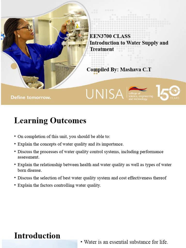 EEN3700 Unit 1A 1ST CLASS | PDF | Water Pollution | Water Quality