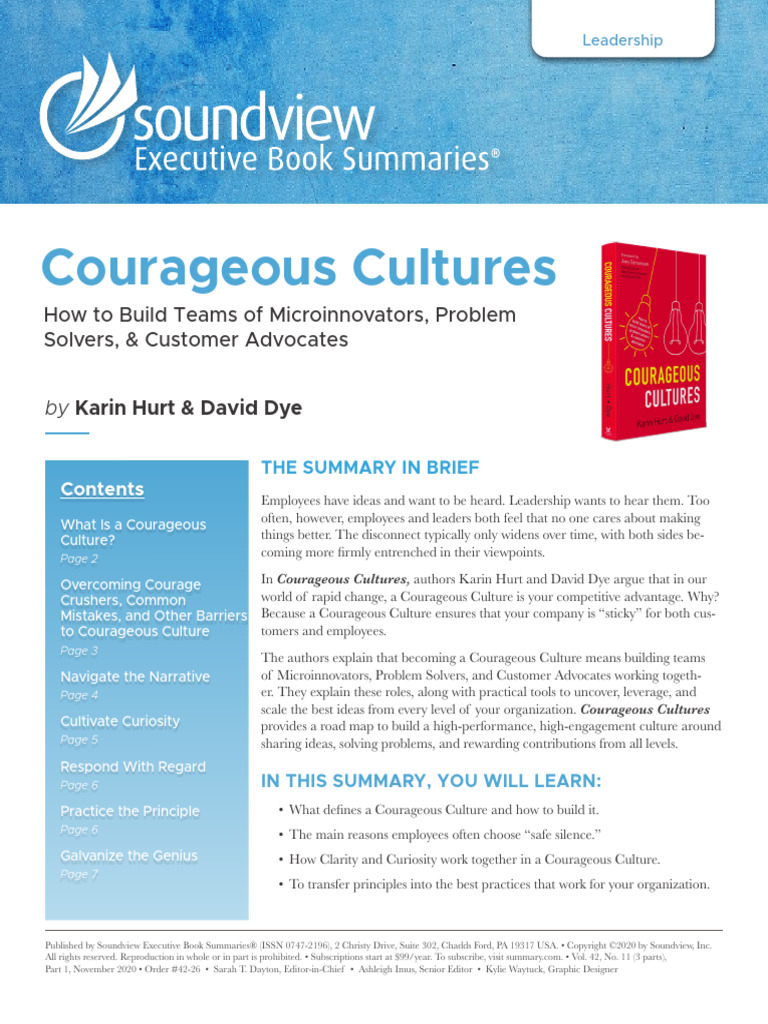 Courageous Cultures | PDF | Leadership | Thought